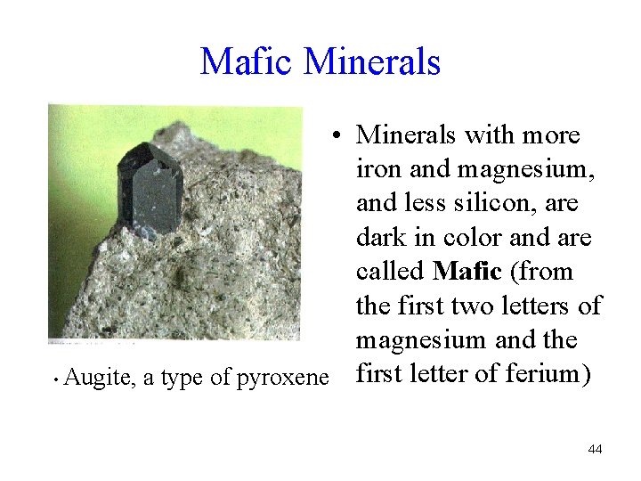 Minerals Building Blocks of Rocks and Economic Resources