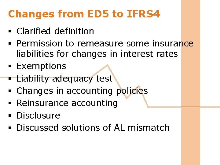 IFRS 4 Insurance Contracts Phase I Topical Actuarial