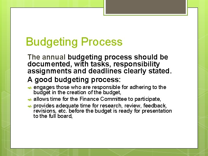 The Building Blocks of Budgeting How to prepare