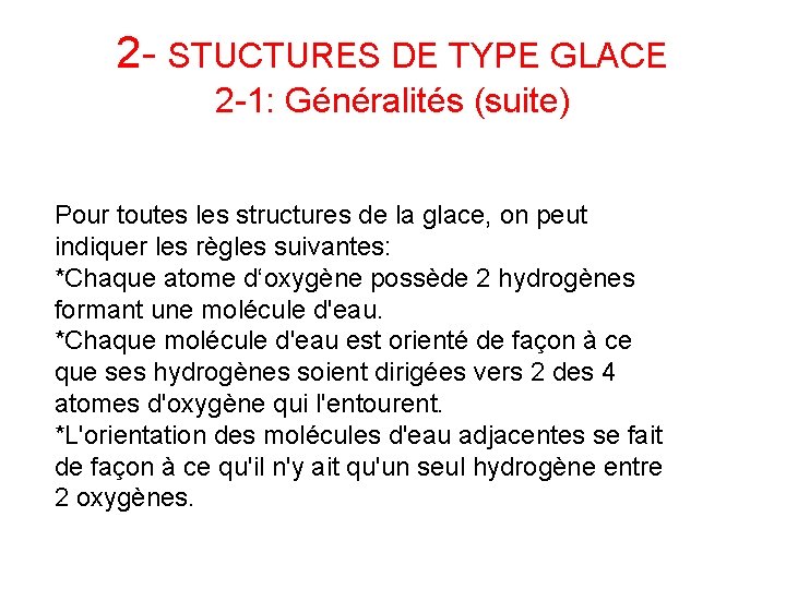 CHAPITRE V LES SYSTEMES CRISTALLINS MOLECULAIRES ET LES