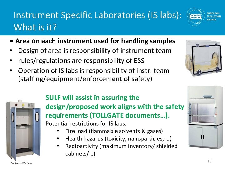 Instrument labs ventilation and sample handling Monika Hartl