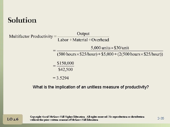 Chapter 2 Competitiveness Strategy and Productivity Copyright 2018