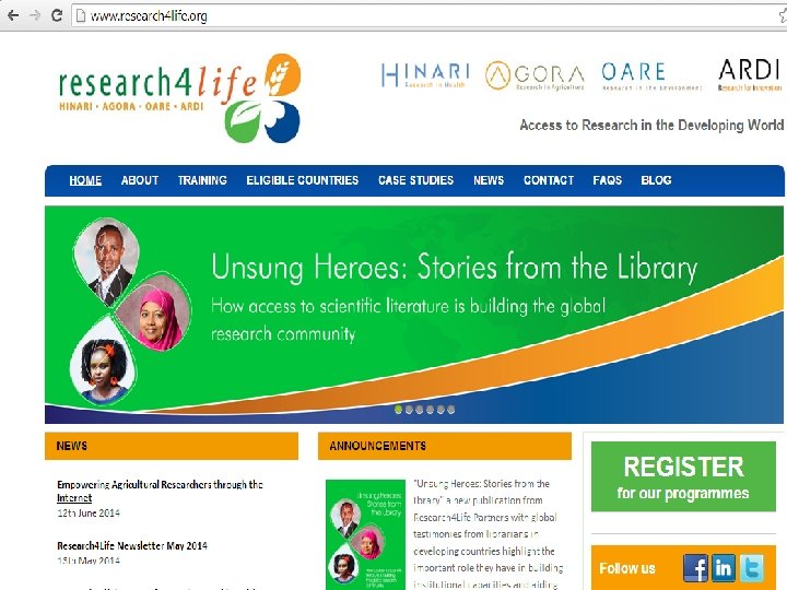 Research 4 Life Programmes EResources Overview Basic Course