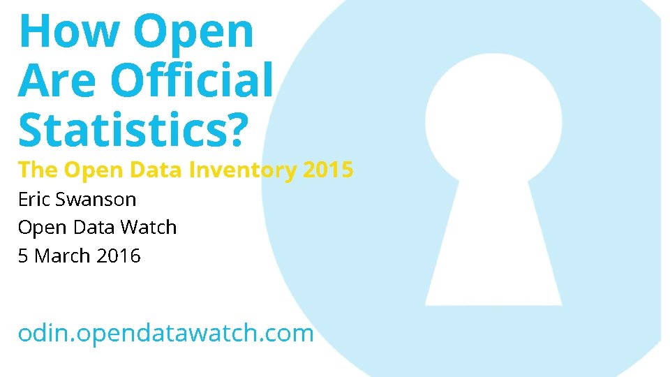 How Open Are Official Statistics The Open Data