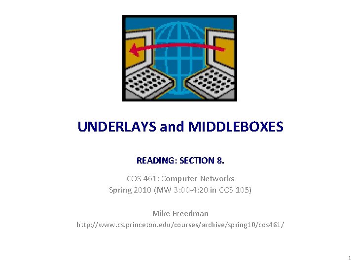 UNDERLAYS and MIDDLEBOXES READING SECTION 8 COS 461