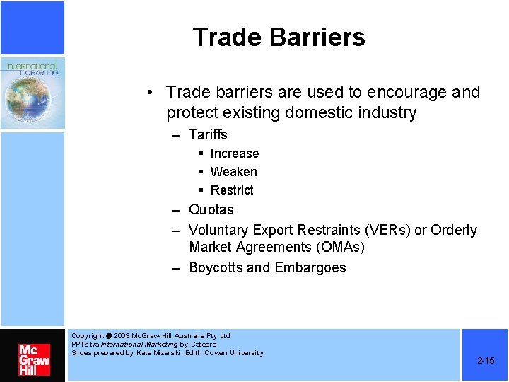 Chapter 2 The Dynamic Environment of International Trade