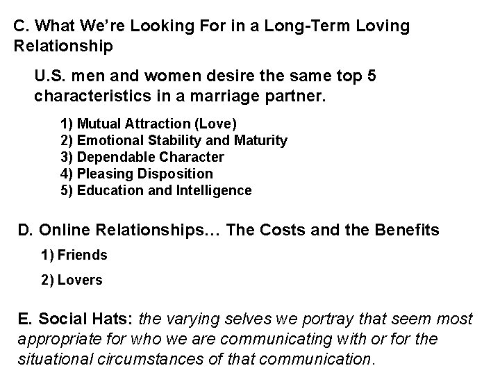 Attraction Romantic Relationships I Interpersonal Attraction A Proximity