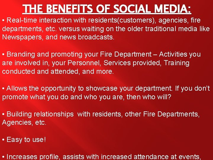 BRANDING YOUR FIRE DEPARTMENT CONNECTING WITH YOUR COMMUNITY