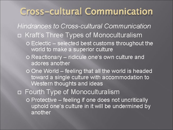 INTRODUCTION TO WORLD MISSIONS Crosscultural Communication ...