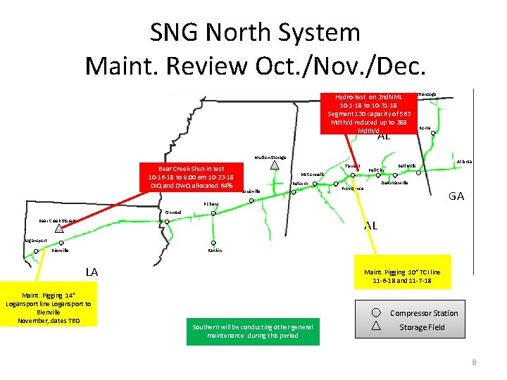 Southern Natural Gas Company 2018 Outage Review Meeting