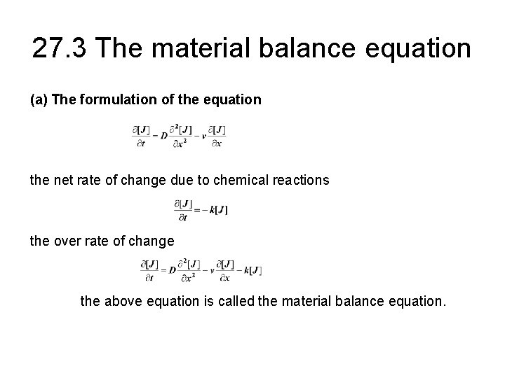 Chapter 27 Molecular Reaction Dynamics Purpose Calculation of