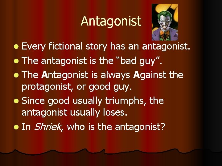 Types of Characters In fictional passages What is