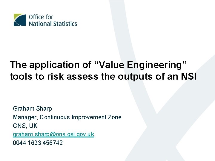 The application of Value Engineering tools to risk