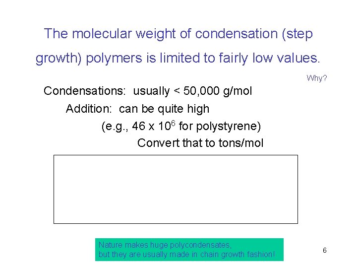 Polymer Classifications Foreword This presentation is to be