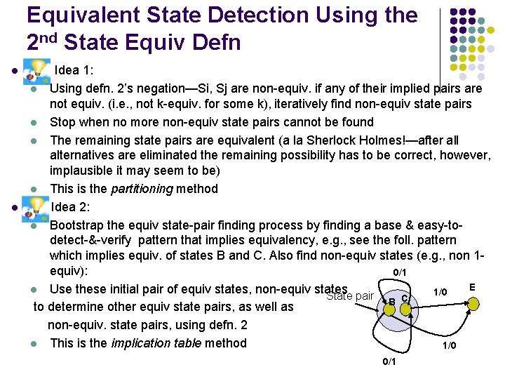 ECE 465 FSM State Minimization for Completely Specified