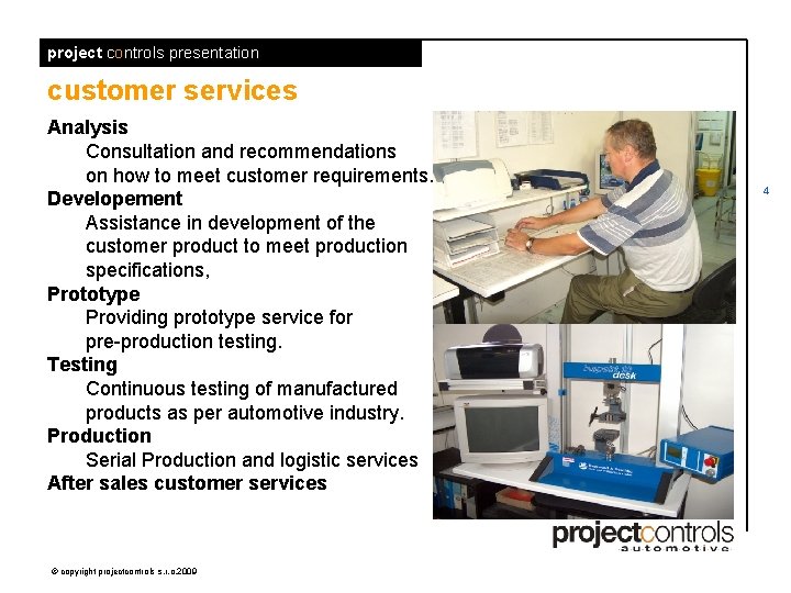 project controls presentation 1 welcome on the board