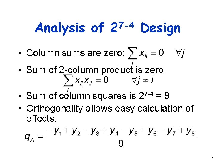 Fractional Factorial Designs Andy Wang CIS 5930 Computer