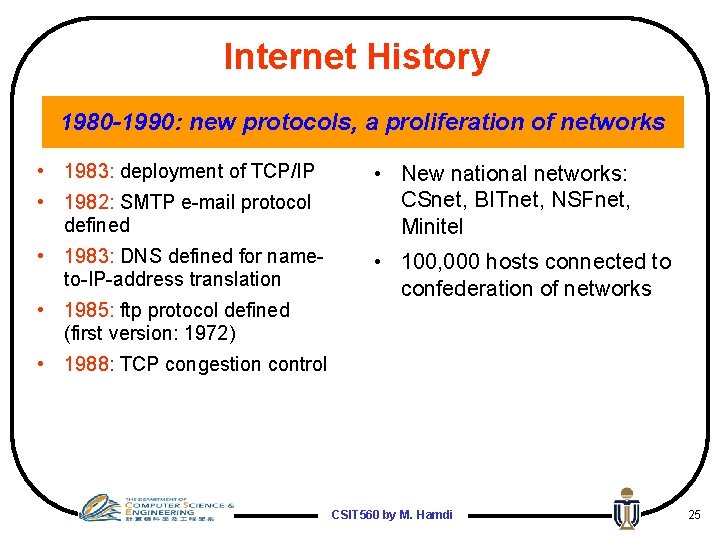 Internet Infrastructure Switches and Routers Mounir Hamdi Head