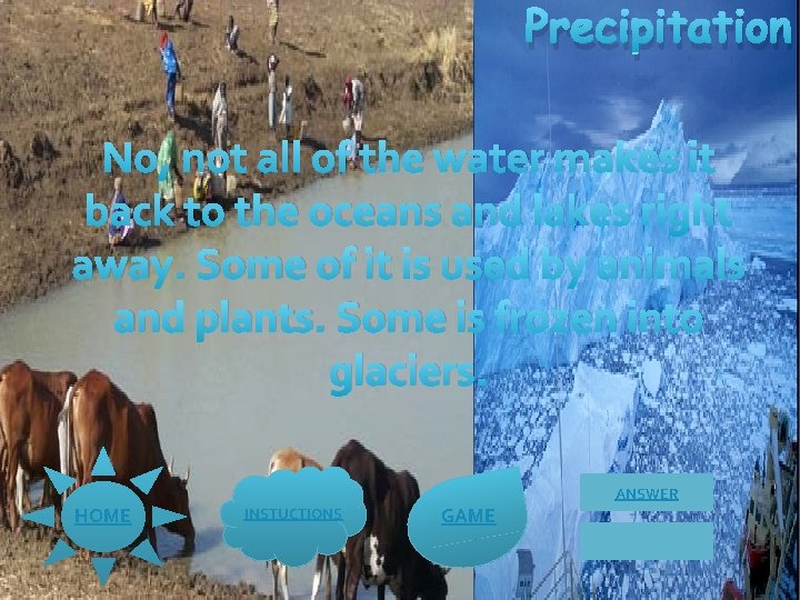 Jeopardy Game Unit I Water Cycle INSTUCTIONS GAME