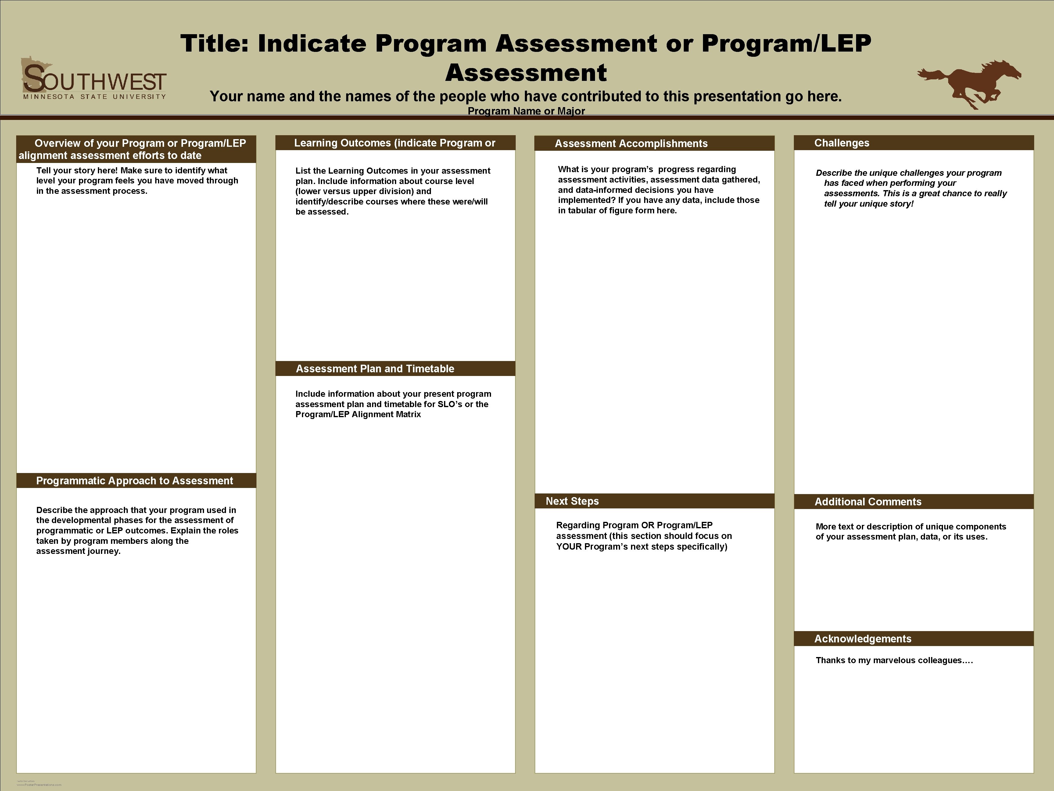 Title Indicate Program Assessment or ProgramLEP Assessment Your