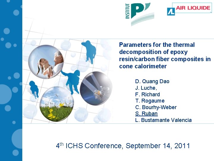 Parameters for thermal decomposition of epoxy resincarbon fiber