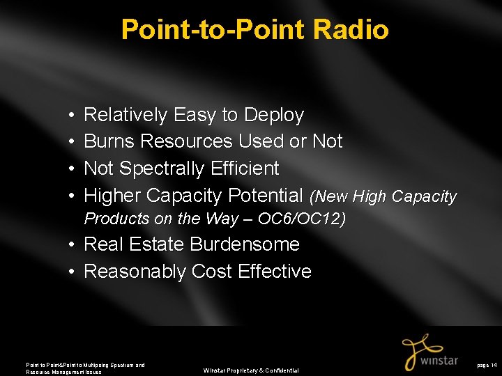 Point to Point Point to Multipoint Broadband Application