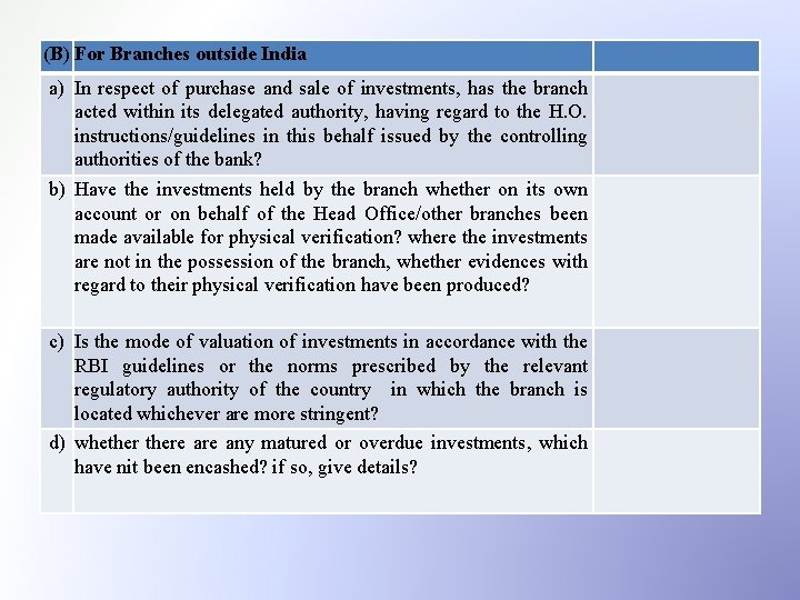 Long Form Audit Report to the Management BY