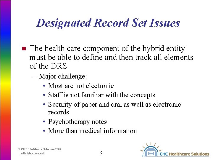 HIPAA Issues for Counties PHI Prisoners Disaster Preparedness