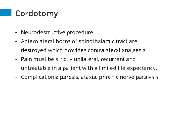 International Pain School Cancer Pain High technology treatment