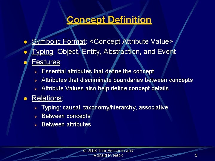 Issues in Knowledge Representation and Semantic Interoperability Tom