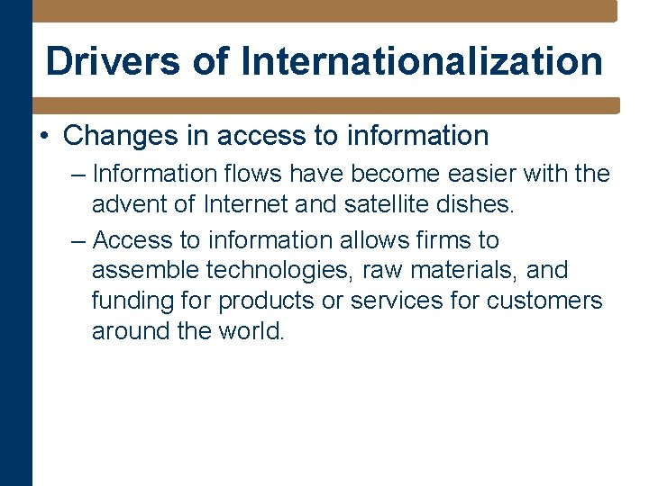 CHAPTER 1 INTRODUCTION TO INTERNATIONAL MANAGEMENT Learning Objectives