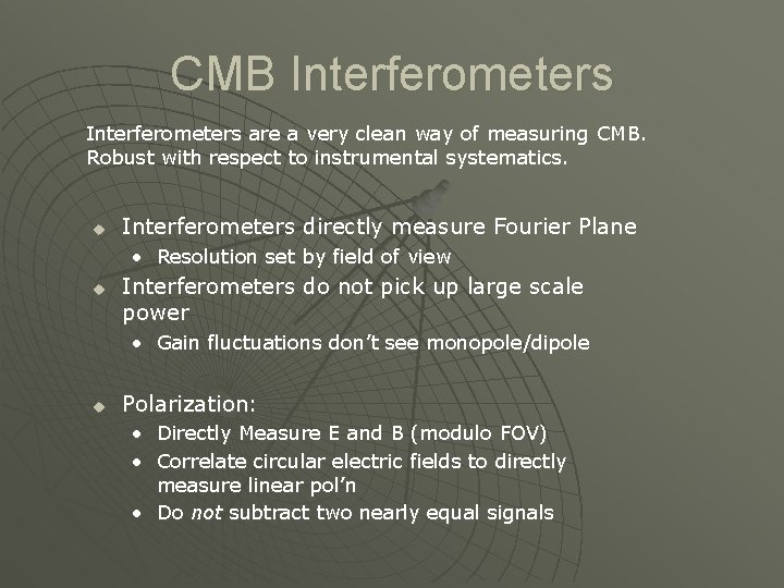 CMB Polarization with the CBI Jonathan Sievers CITA