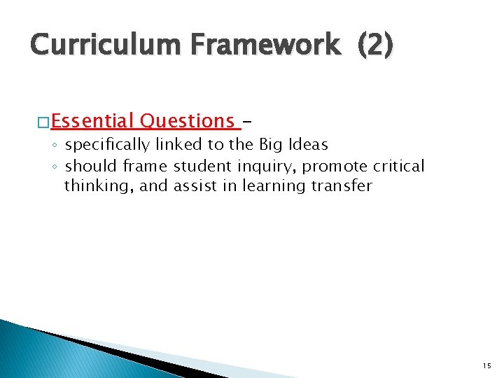 SAS Standards Aligned System Standards Curriculum Framework Assessment