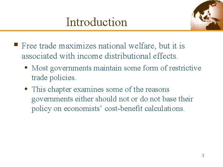 Chapter 9 The Political Economy of Trade Policy