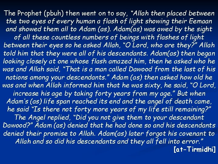 CHAPTER 3 ALLAHS COVENANT WITH ADAM as The