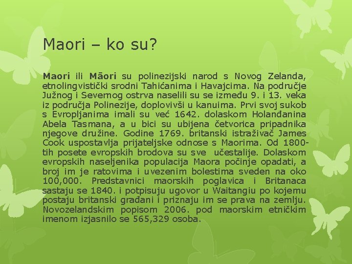 Maori Marija Mandi Maori ko su Maori ili