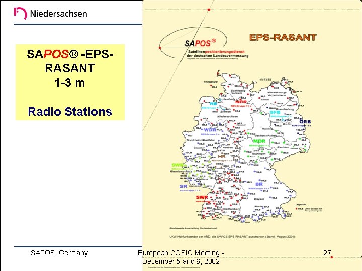 SAPOS Public Satellite Positioning Service in Germany Development