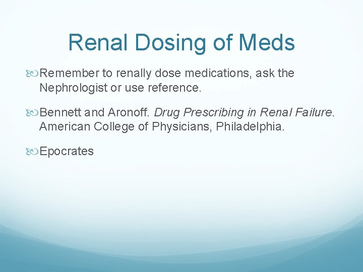 Preoperative recommendations for patients with Chronic Renal Failure