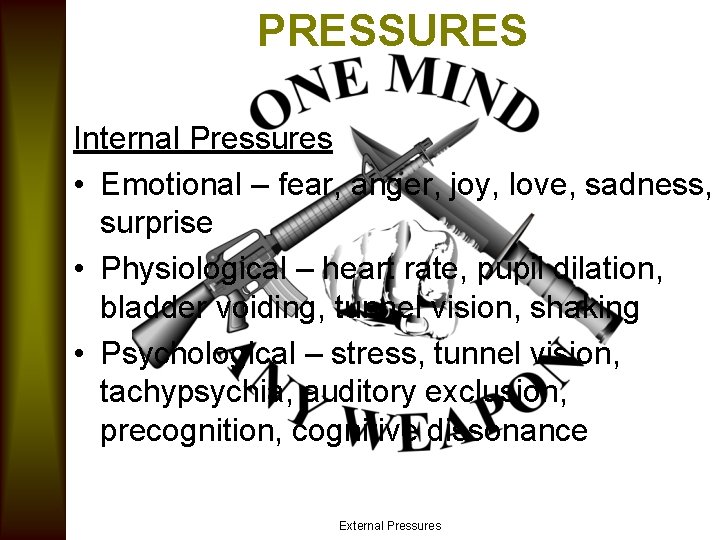 HUMAN DIMENSIONS OF COMBAT MAIB 1055 Marine Corps