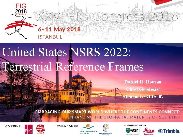 United States NSRS 2022 Terrestrial Reference Frames Daniel