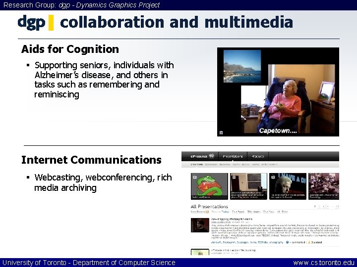 Research Group Profile Dynamic Graphics Project dgp www