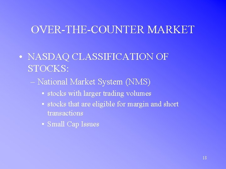 CHAPTER THREE SECURITY MARKETS 1 TYPES OF SECURITY