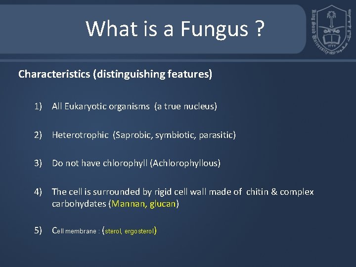 Lecture Title Fungi and their pathogenesis Foundation Block