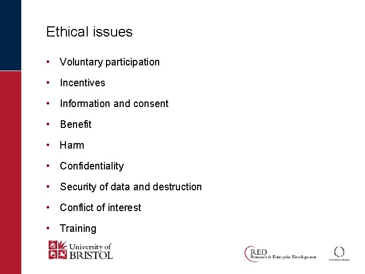 Dr Birgit Whitman Research Governance Manager Ethical policies