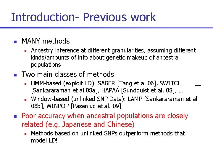 Imputationbased local ancestry inference in admixed populations Justin