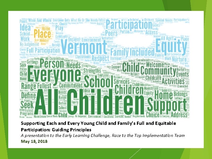 Supporting Each and Every Young Child and Familys