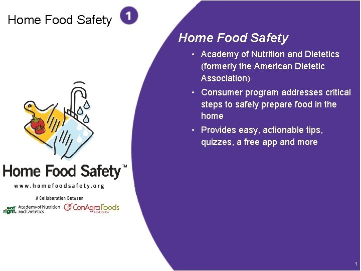 Home Food Safety Academy of Nutrition and Dietetics