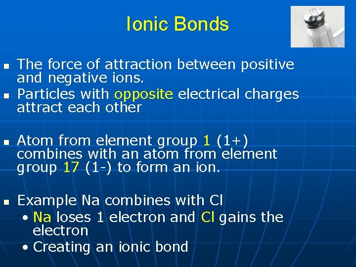 Chemical Bonds and Compounds www physicalgeography net Elements