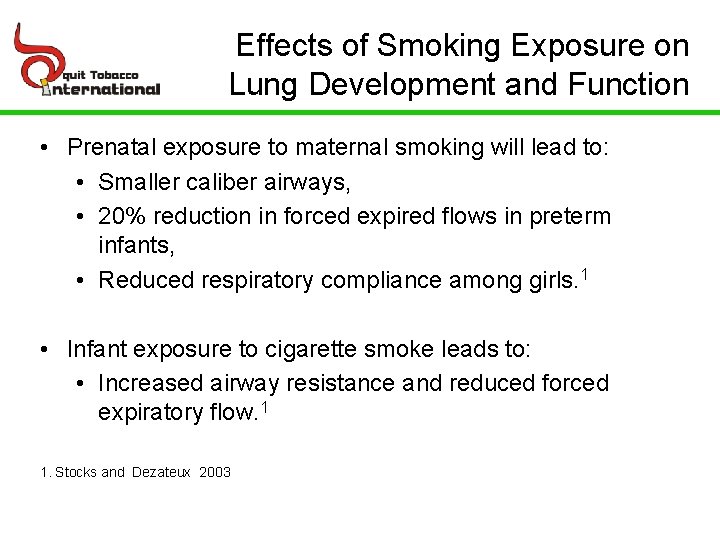 EFFECTS OF TOBACCO ON RESPIRATORY HEALTH IN CHILDREN