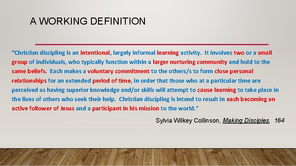 DISCIPLESHIP HEAD HEART HAND SITUATION WHO AM I